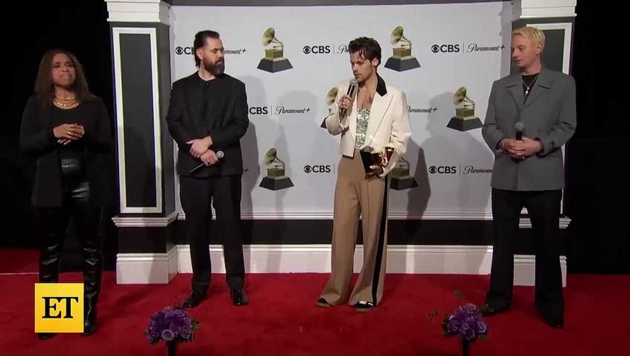 GRAMMYs_ Harry Styles' Full Backstage Interview - video Dailymotion
