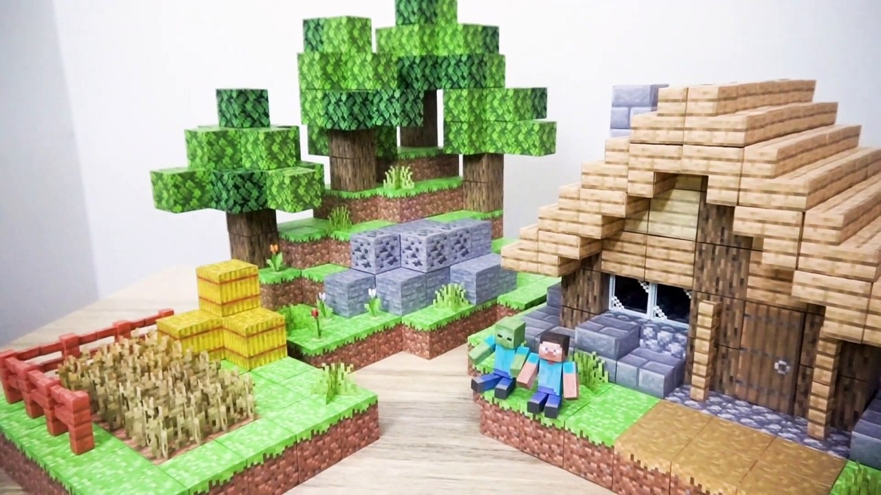 I tried to build a Minecraft house out of paper MinePapercraft - video ...