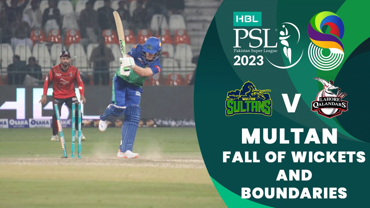 Let's Recap Multan Sultan's Fall of Wickets And Boundaries | Match 1 ...
