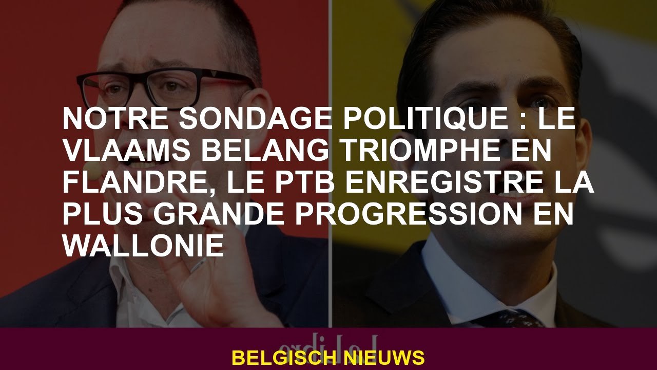 Notre enquête politique: les Vlaams Belang triomphes en Flandre, le PTB ...