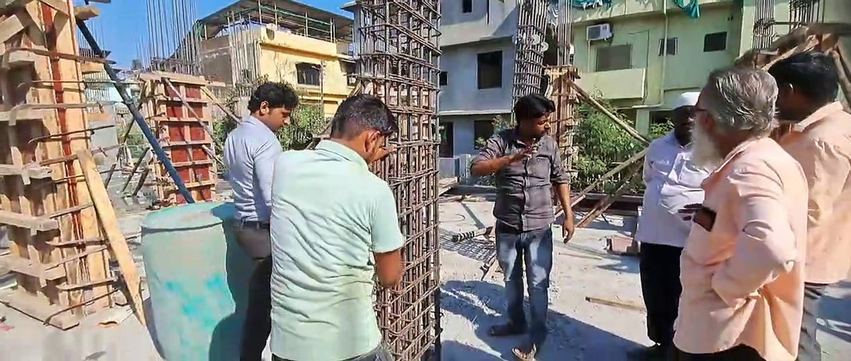 column-joggle-rebaring-steel-work-dowels-in-RCC column work - video ...