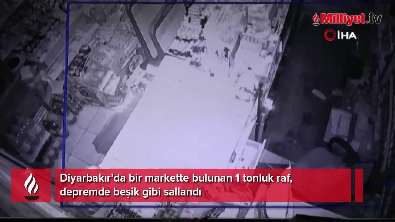 Deprem anı marketin güvenlik kamerasına böyle yansıdı - Dailymotion Video