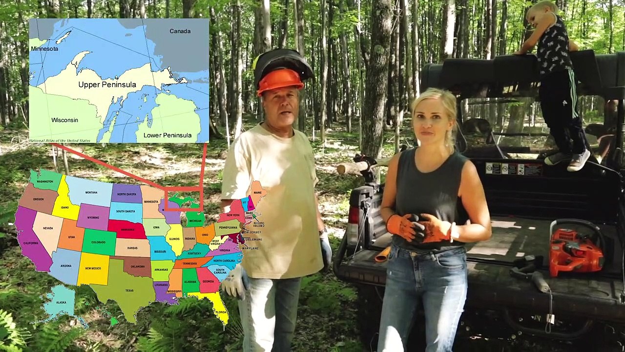 YOOPER Life Cutting wood for winter - VLOG in English with Camille ...