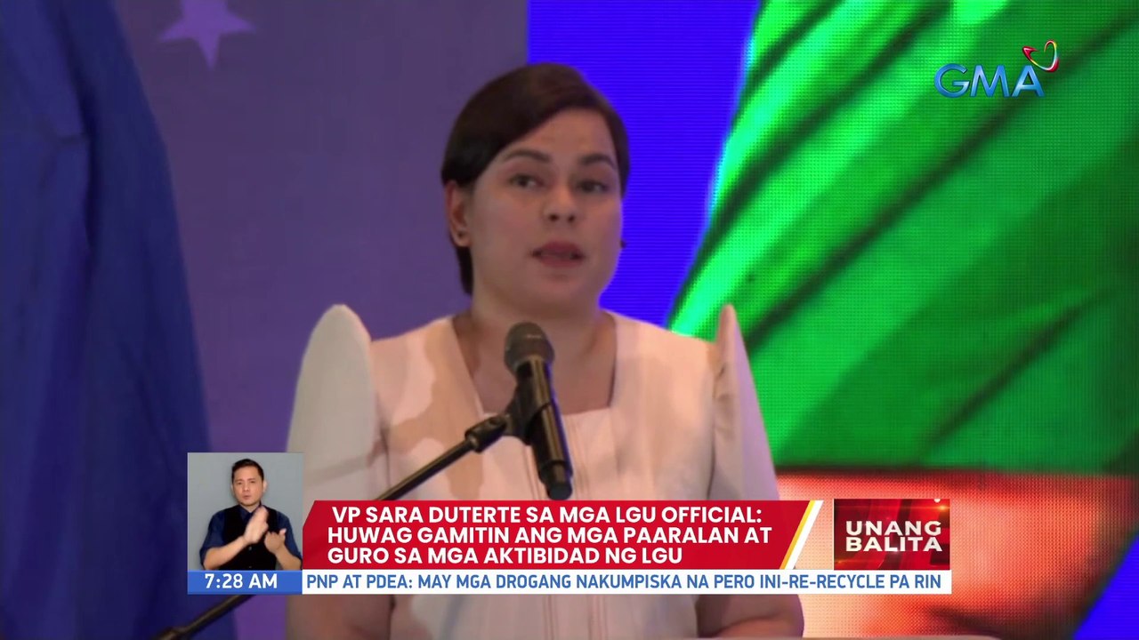 VP Sara Duterte sa mga LGU Official: Huwag gamitin ang mga paaralan at guro sa mga aktibidad ng ...