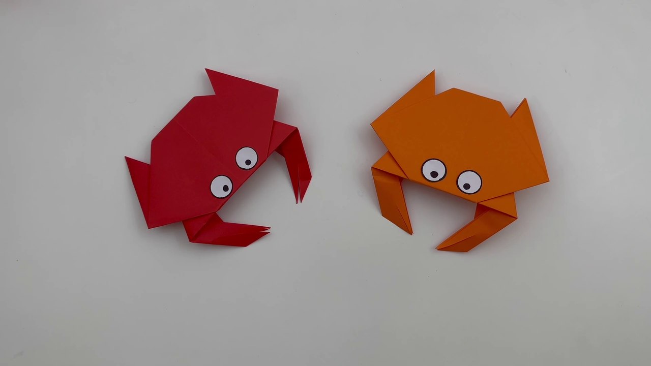 How To Make Easy Paper CRAB For Kids / Nursery Craft Ideas / Paper ...