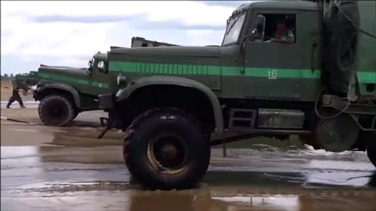 Russian PMP Floating Bridge, The Company Of Pontoons On A Trucks ...