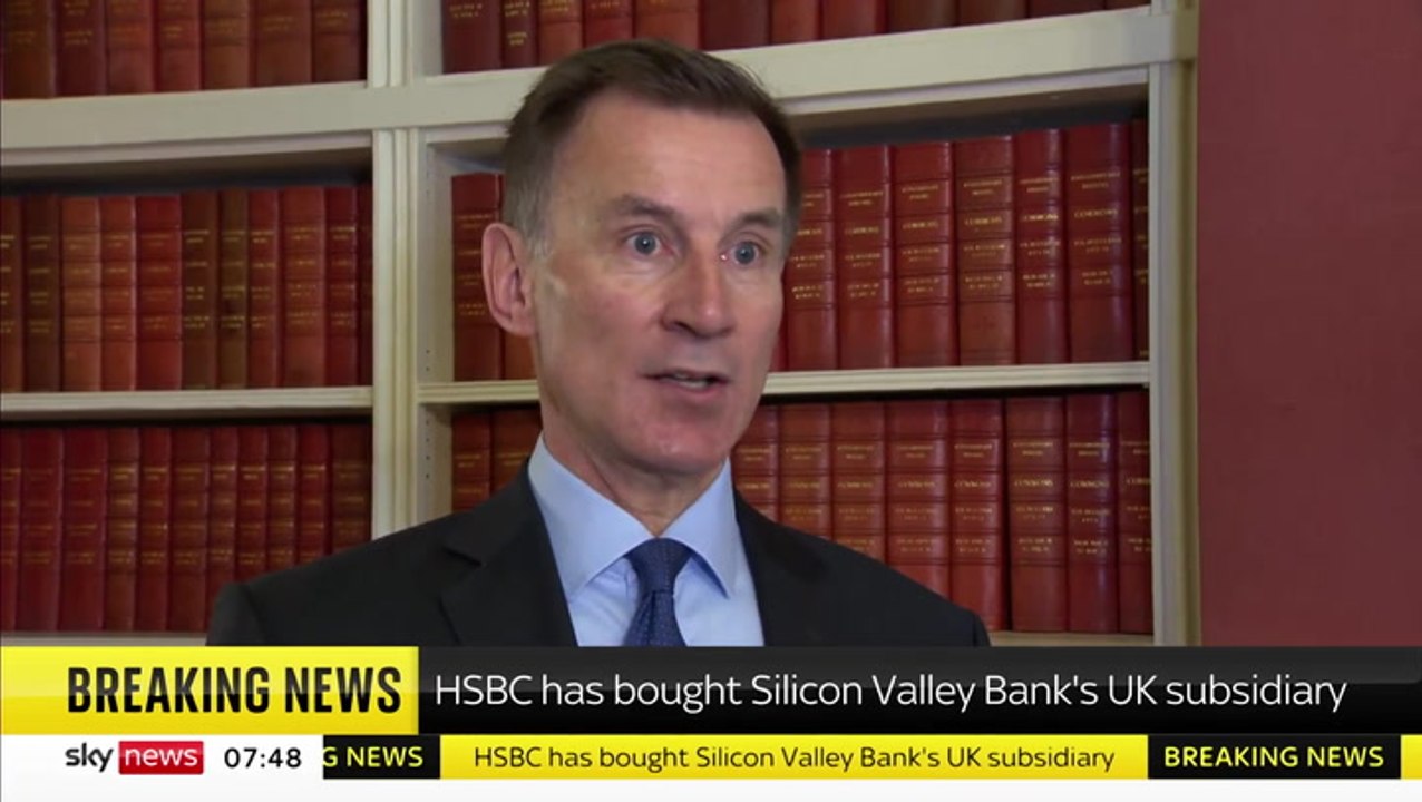 Jeremy Hunt hails ‘great resilience’ as HSBC rescues Silicon Valley ...