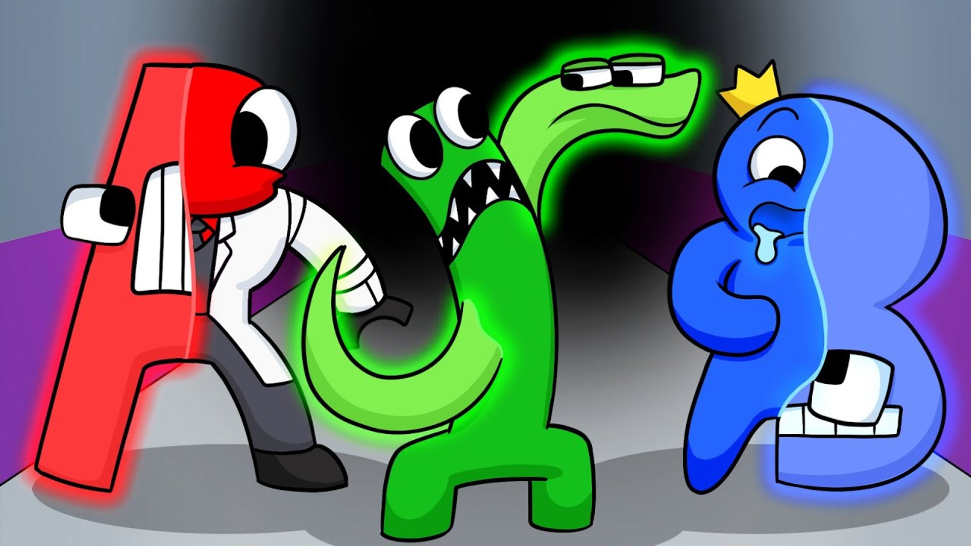 Rainbow Friends Become Alphabet Lore Cartoon Animation