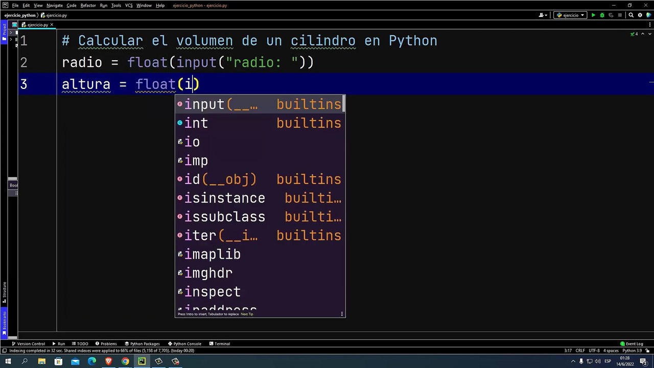 Calcular el volumen de un cilindro en Python - Vídeo Dailymotion