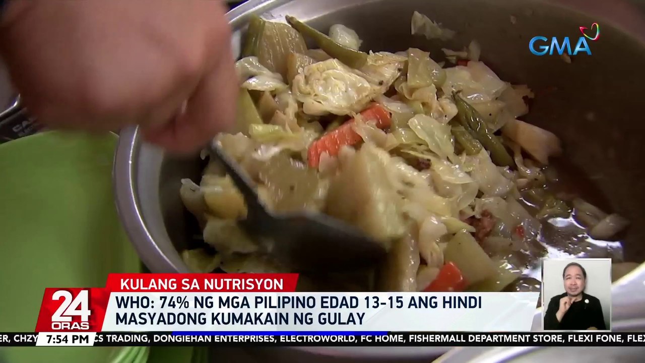 74% ng mga Pilipino edad 13-15 ang hindi masyadong kumakain ng gulay ...