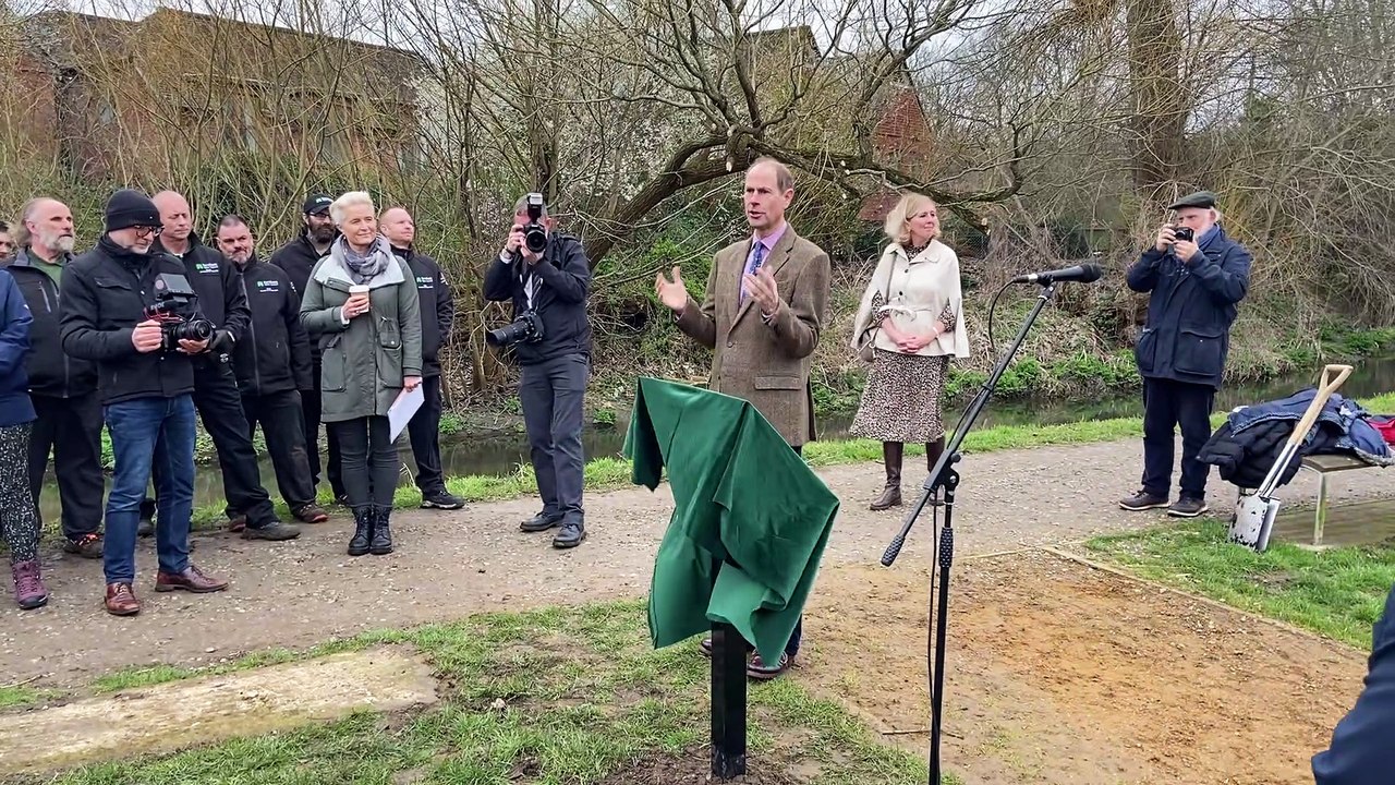 Duke of Edinburgh, HRH Prince Edward, addresses guests at Riverside in ...