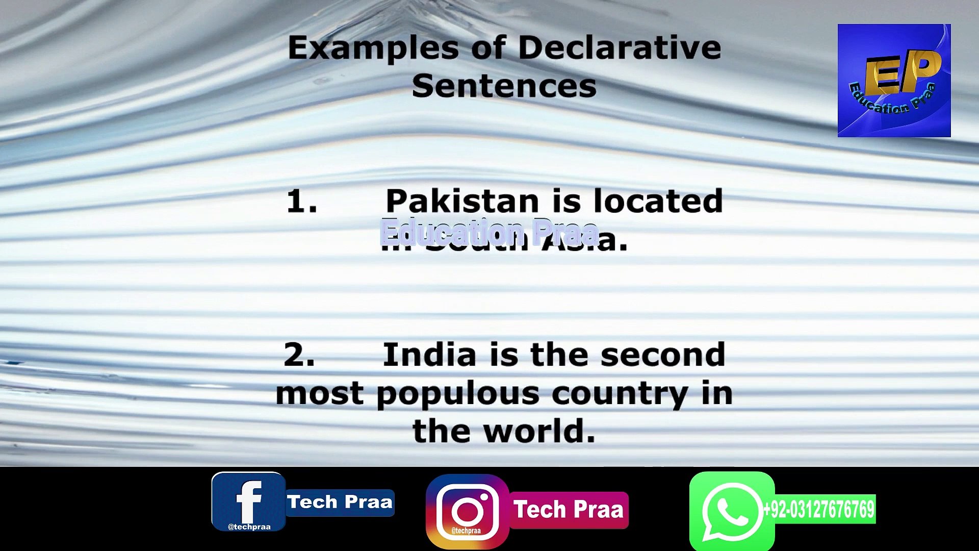 Declarative Sentence Examples Declarative Sentence Examples