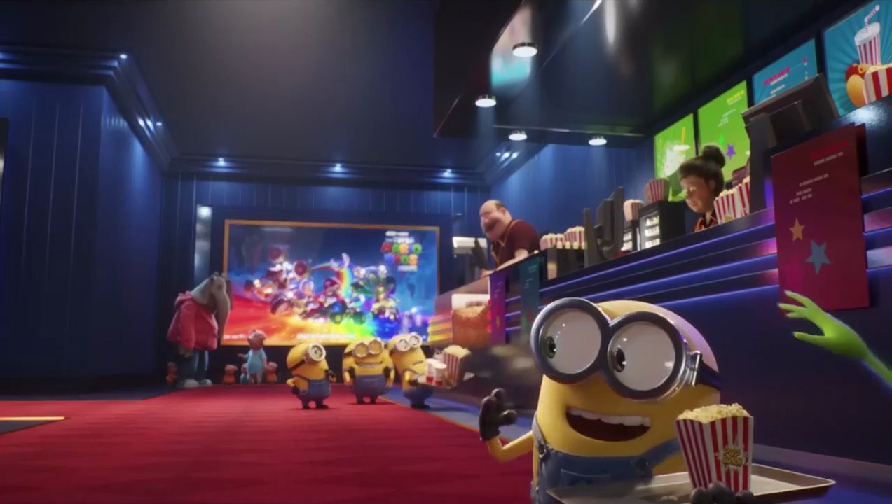 Super Mario Bros. Movie "Minions in Theater" Trailer (2023 ...