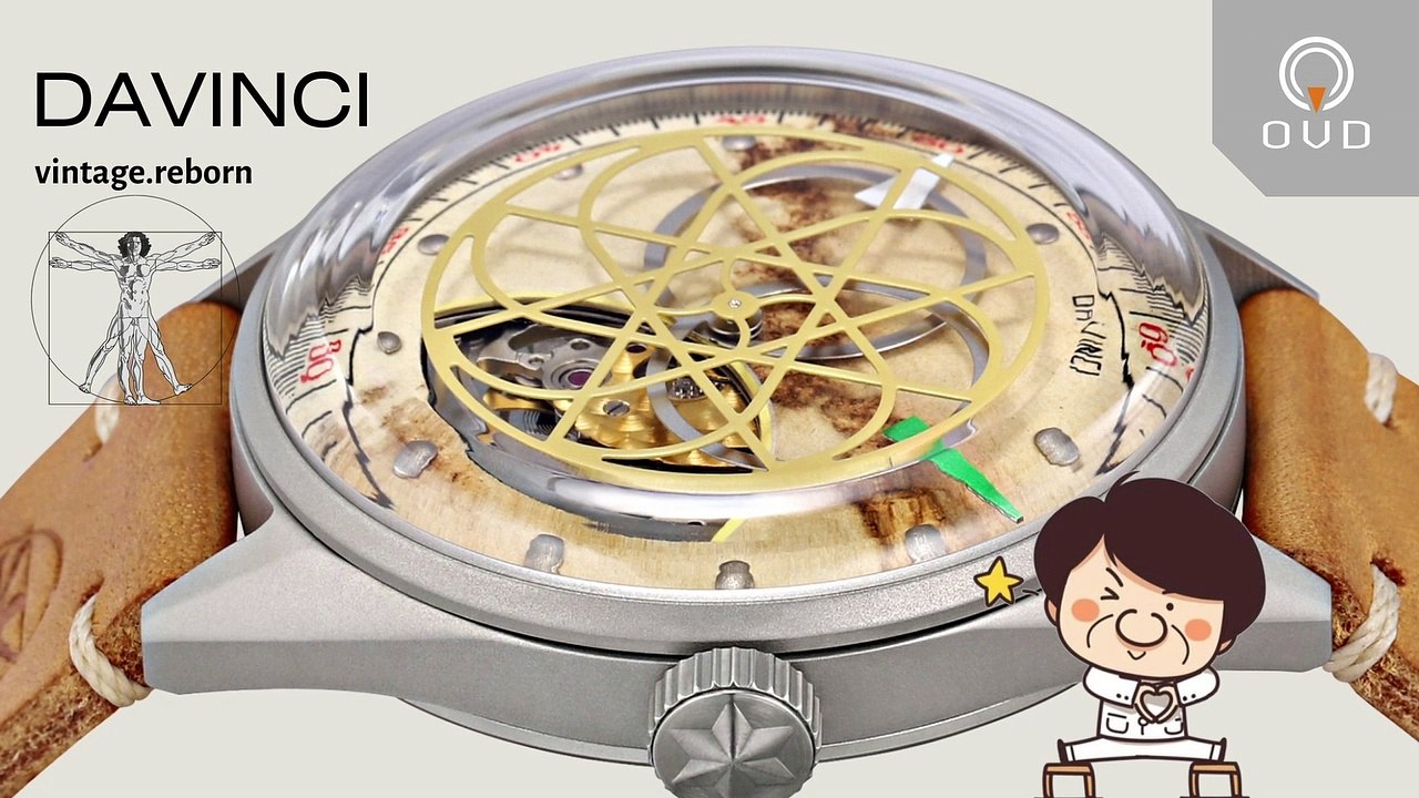 DaVinci watch with a coffee-paper dial by OVD watches - video Dailymotion