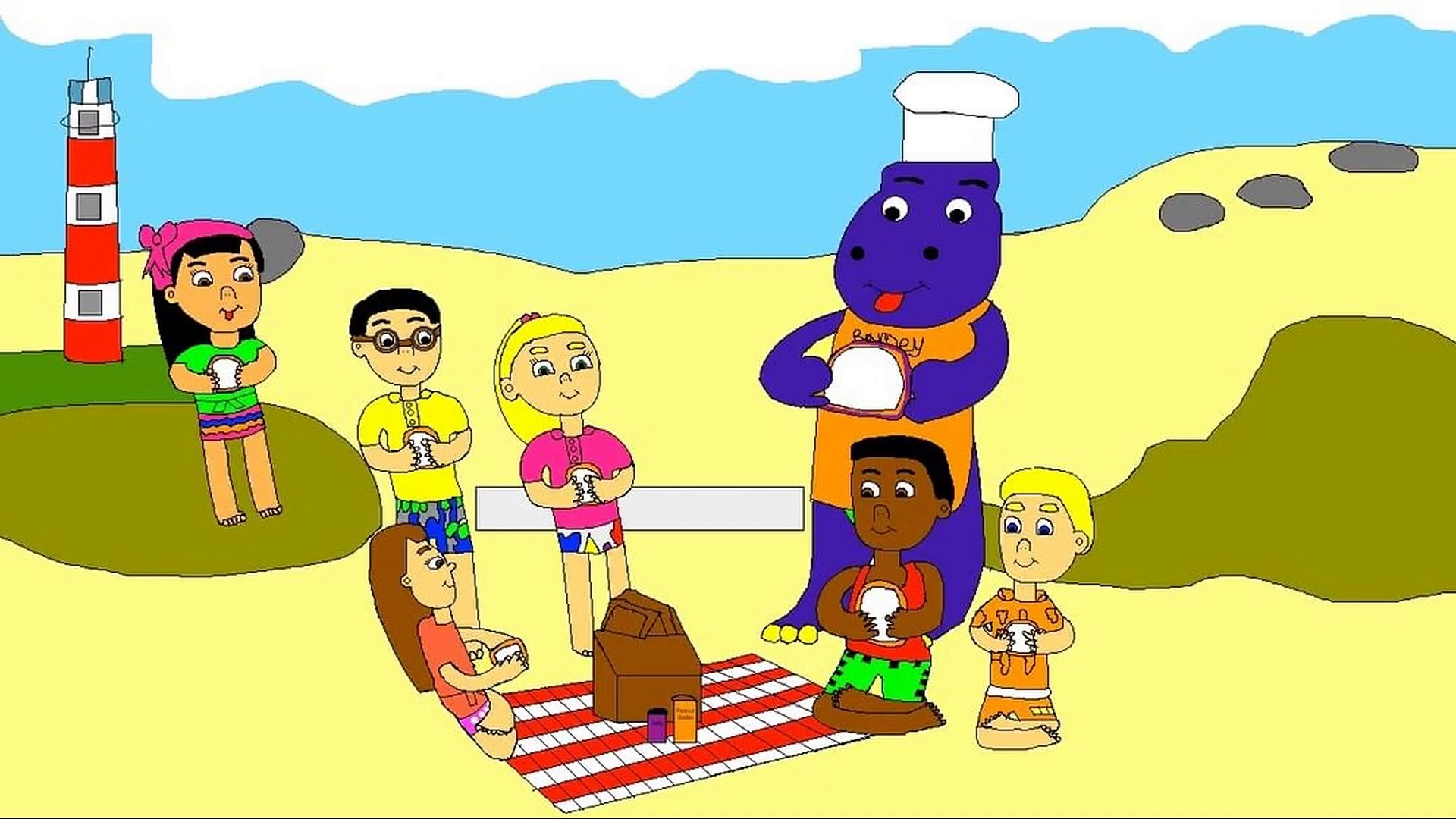 Barney And The Backyard Gang A Day At The Beach Vhs 3311