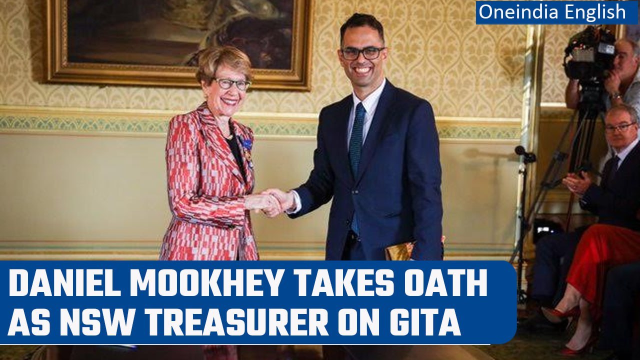 Daniel Mookhey takes oath on Gita as New South Whales Treasurer ...