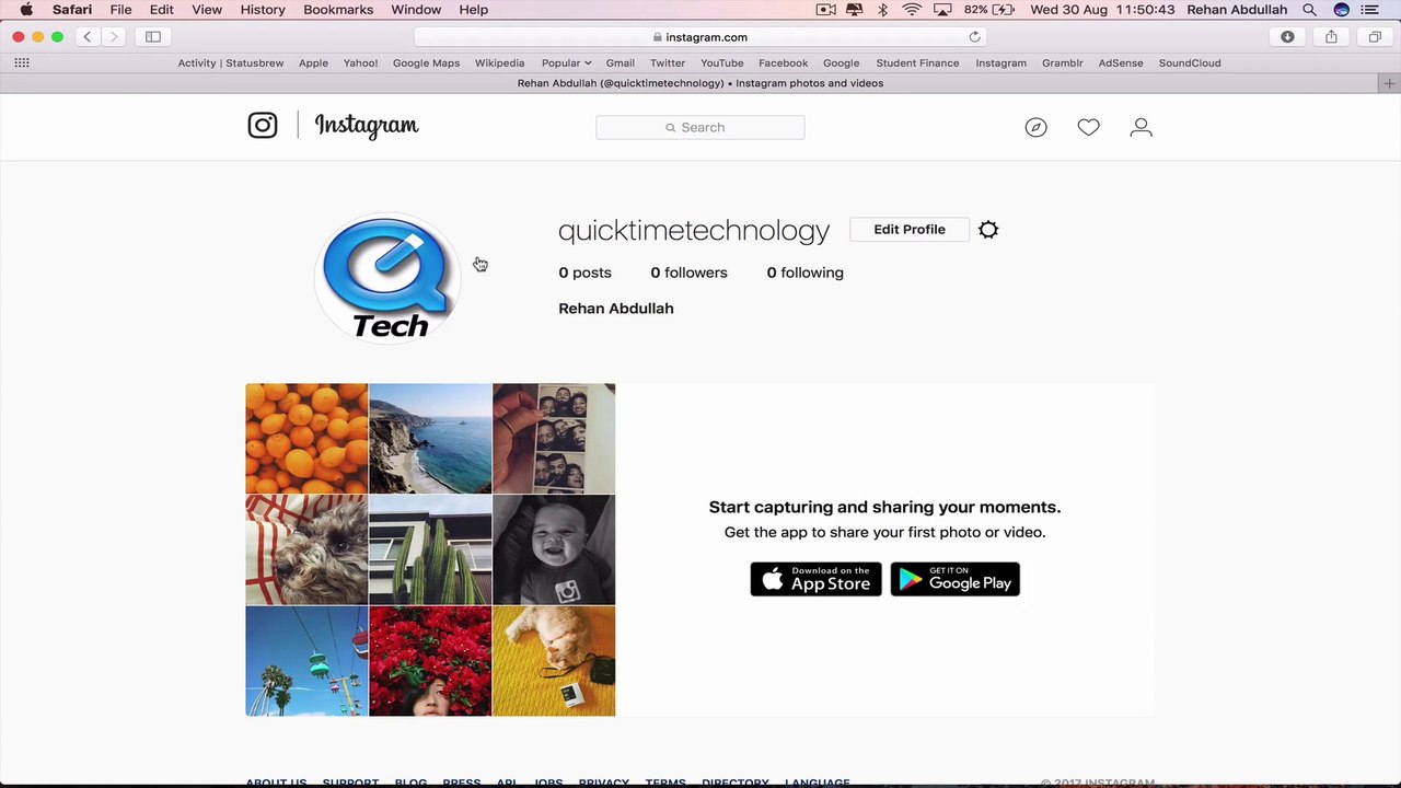 How to UPLOAD a Profile Photo to Instagram on a Mac Computer - Basic ...