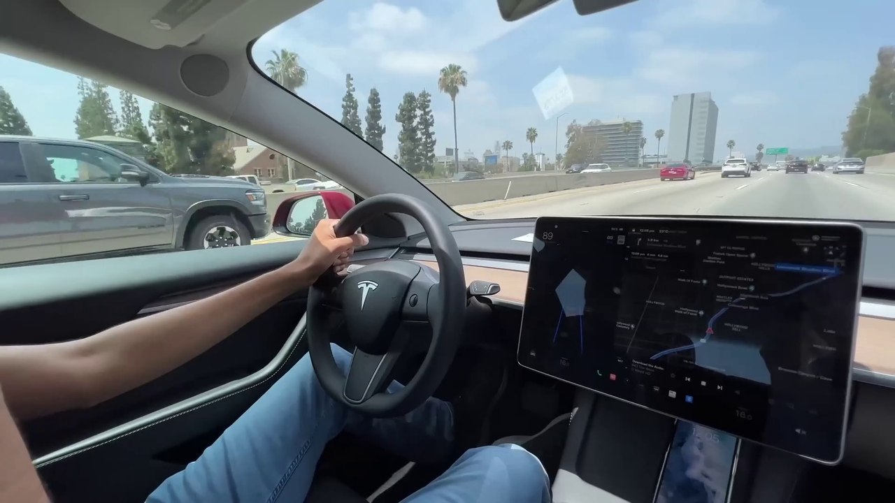 First Time in Tesla Car - (Self Driving) - video Dailymotion