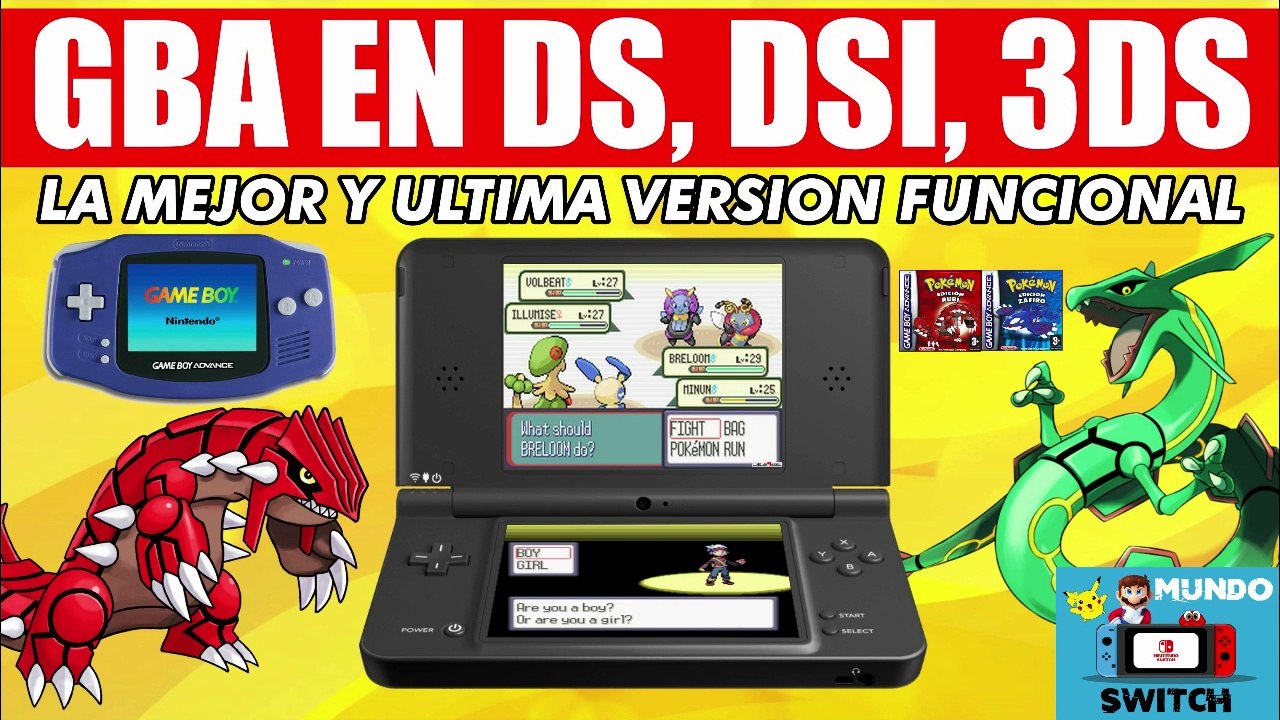 EMULADOR DEFINITIVO DE GBA PARA NINTENDODS, DSI, 2DS, 3DS ULTIMA VERSION TODO INCLUIDO FUNCIONAL ...