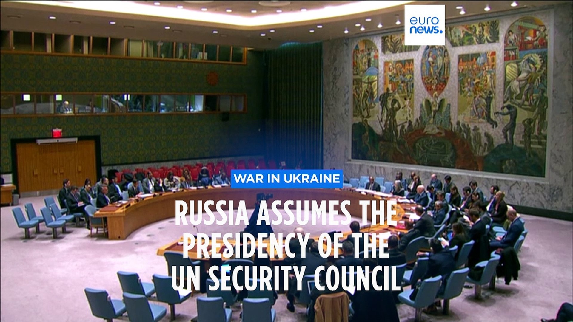 Russia takes over the presidency of the UN Security Council