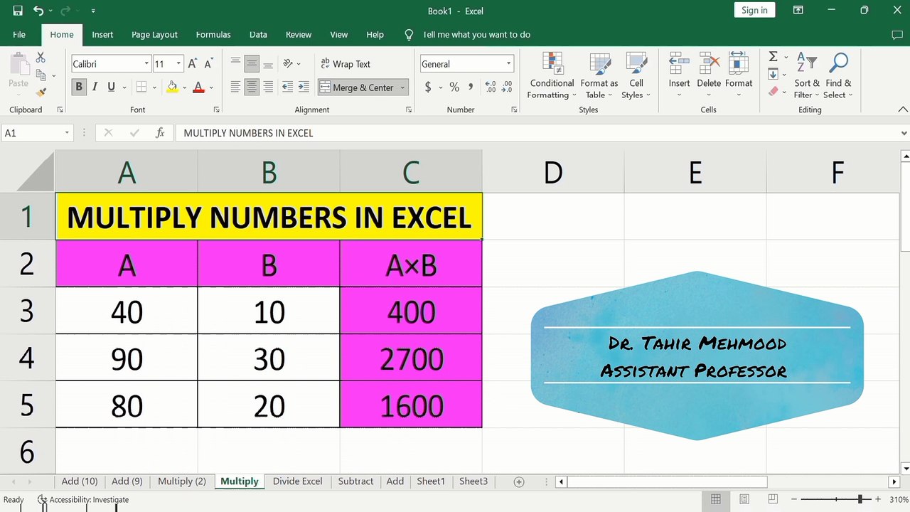 How to Multiply Numbers in Excel (Easy Method) - video Dailymotion