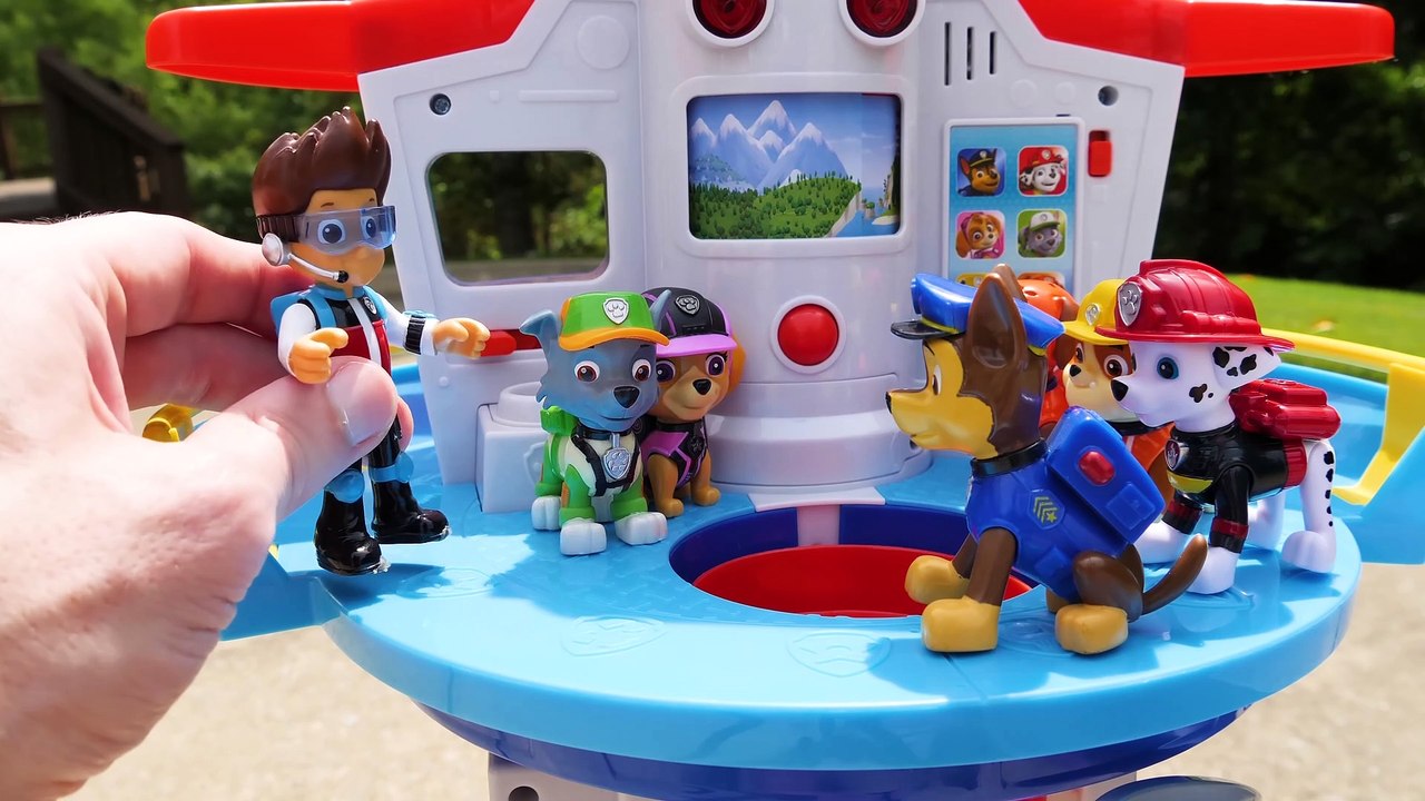 Paw Patrol बच्चों के डायनासोर बचाव मिशन के लिए खिलौना सीखना वीडियो ...