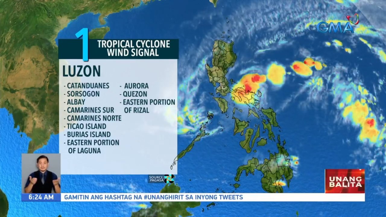 Tropical Cyclone Wind Signal number 1, nananatiling nakataas sa ilang ...