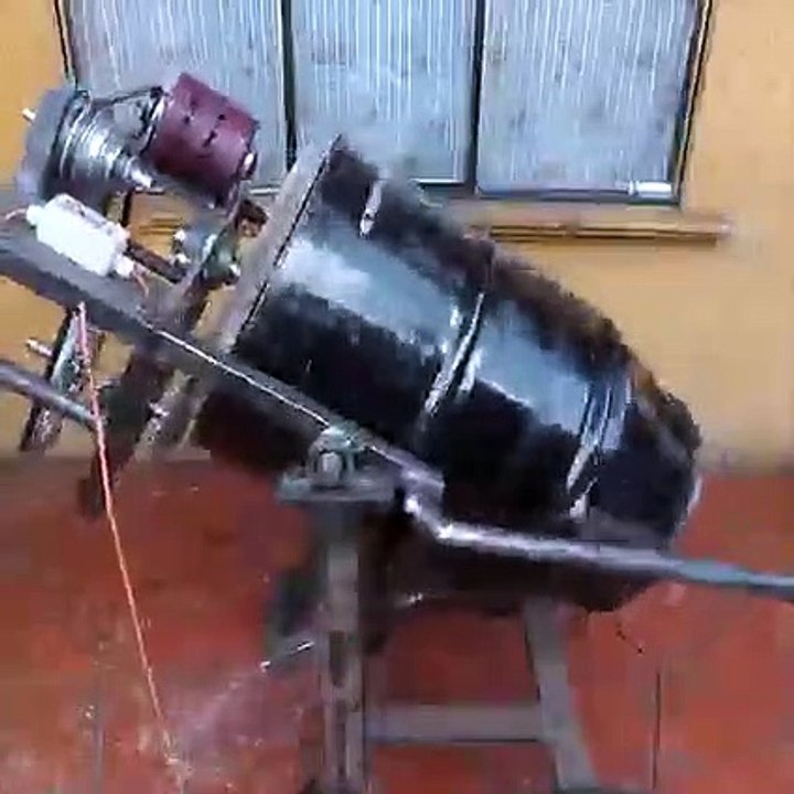 How to build a electric concrete mixer at home so easily art - DIY Mini ...