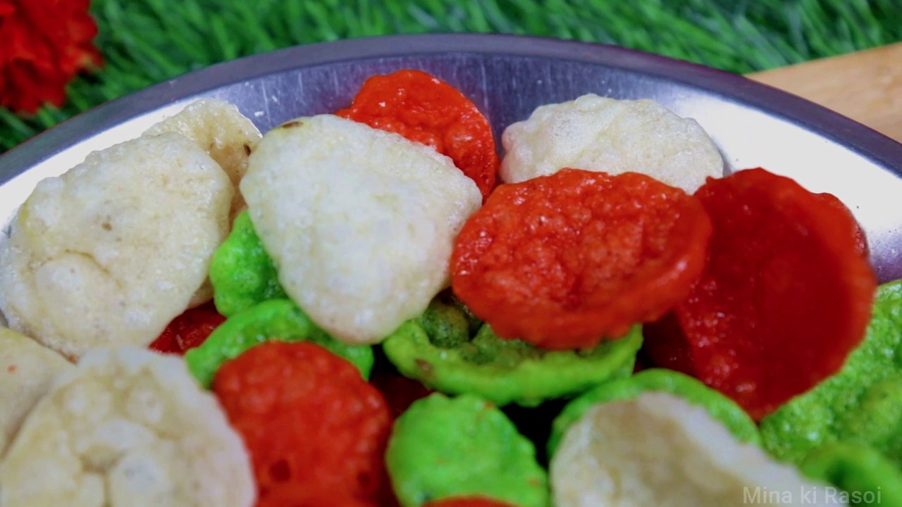 चावल का तिलोरी/पापड़ रेसीपी/कचरी या कुडलई बनाने की विधि | rice wafers ...