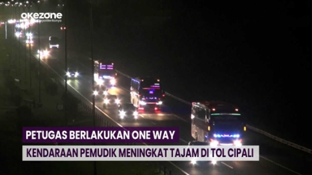 Petugas Berlakukan One Way, Kendaraan Pemudik Meningkat Tajam di Tol Cipali - video Dailymotion