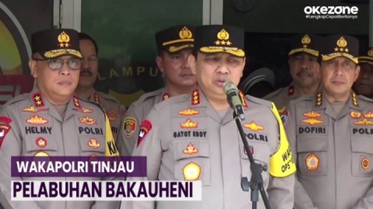 Pastikan Pemudik Aman, Wakapolri Tinjau Pelabuhan Bakauheni - video Dailymotion