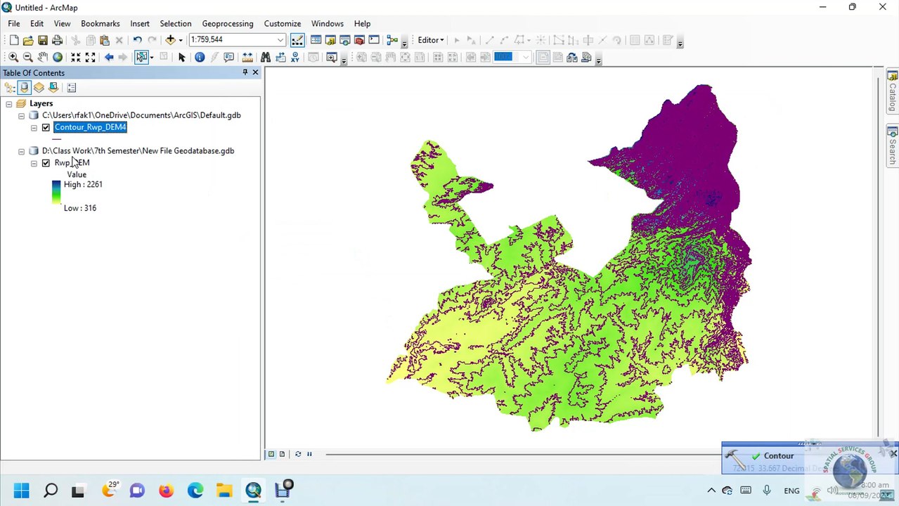 How to generate contour from DEM in ArcGIS - video Dailymotion