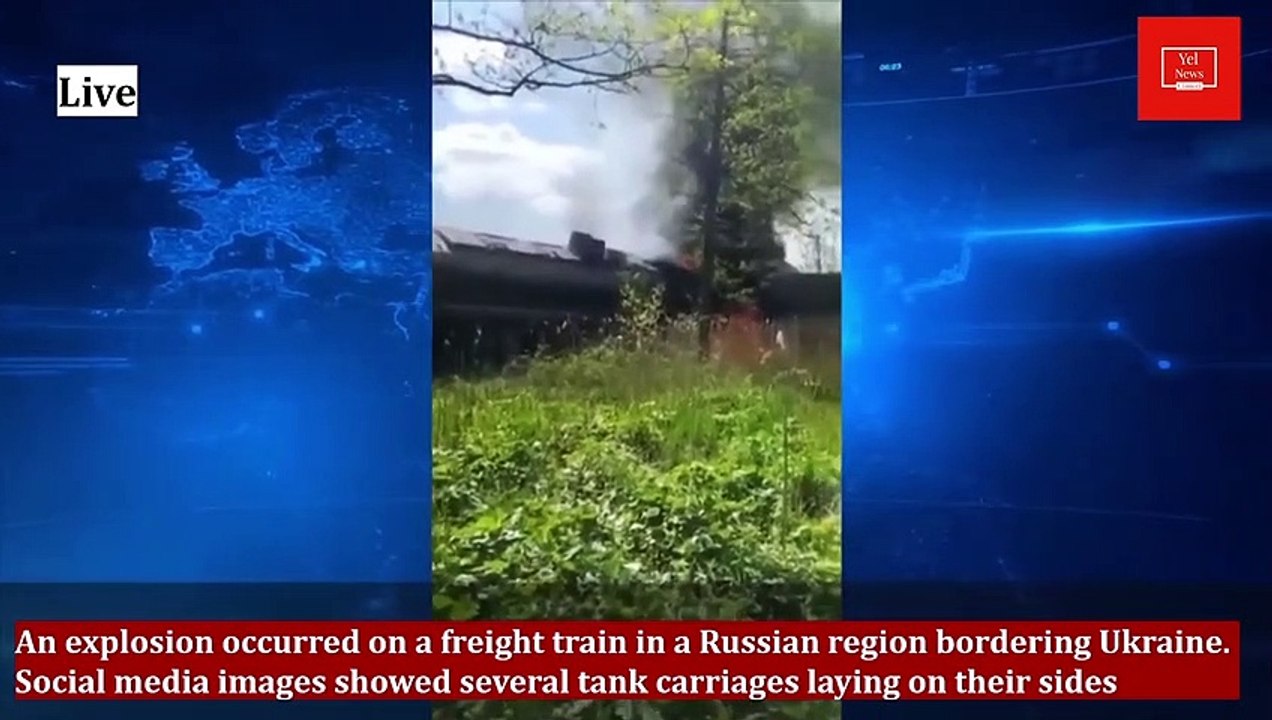 An explosion occurred on a freight train in a Russian region bordering ...