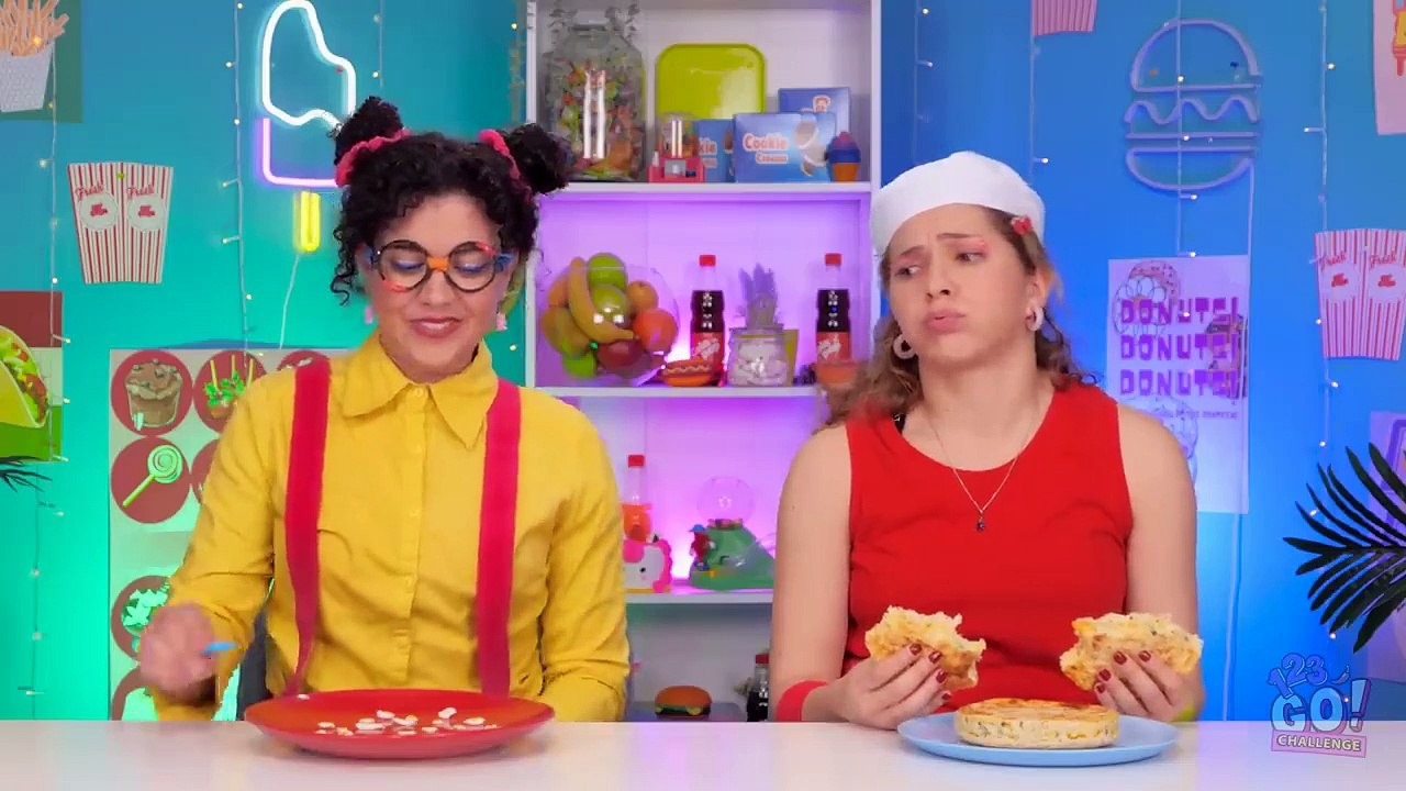 100 LAYERS FOOD CHALLENGE || Giant VS Tiny Food For 24 Hours by 123 Go ...