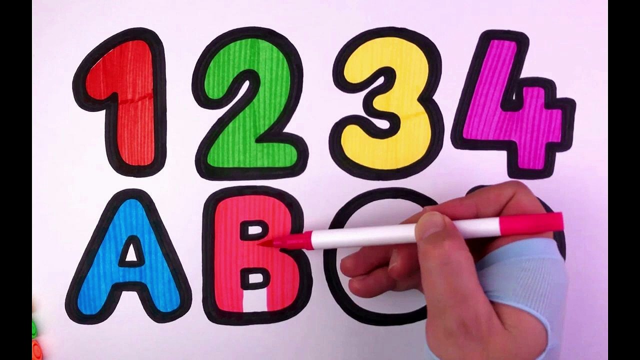 How To Draw 1234-ABCD | Drawing Painting & Coloring for Kids - video ...