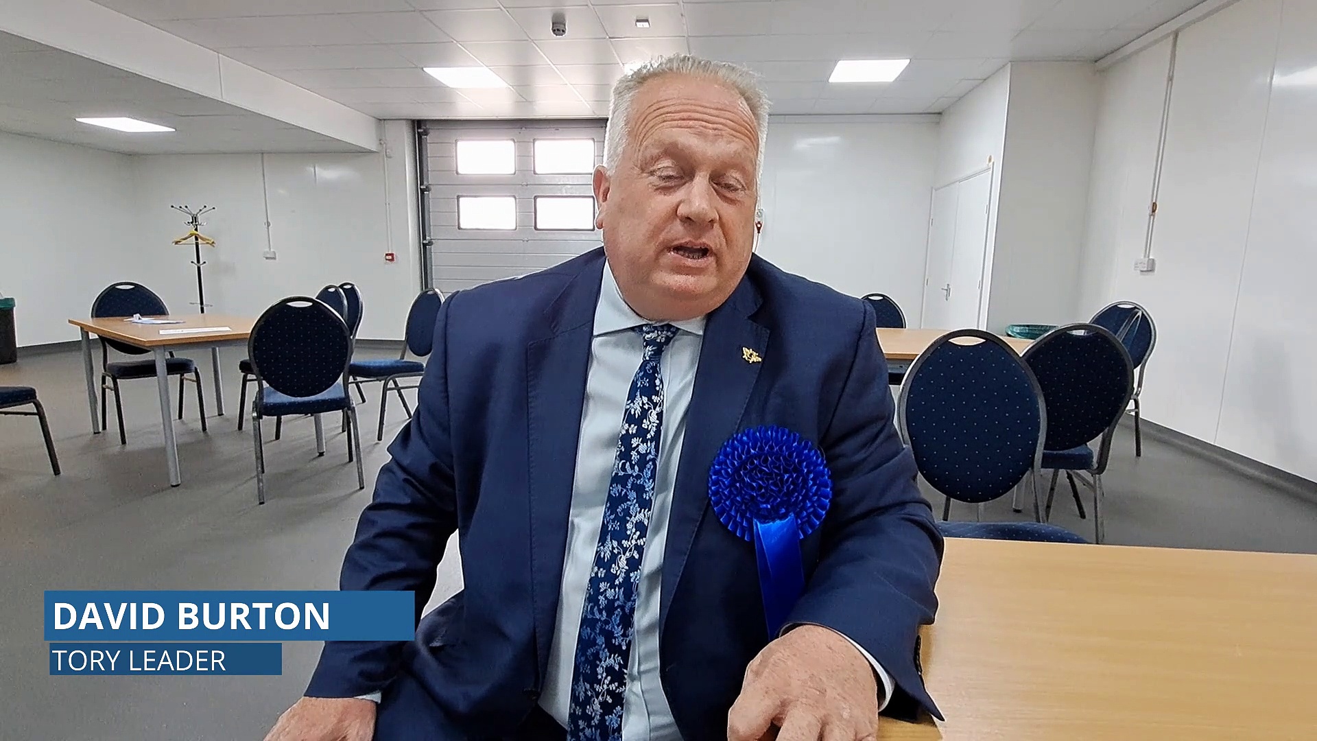 David Burton talking after the Maidstone elections