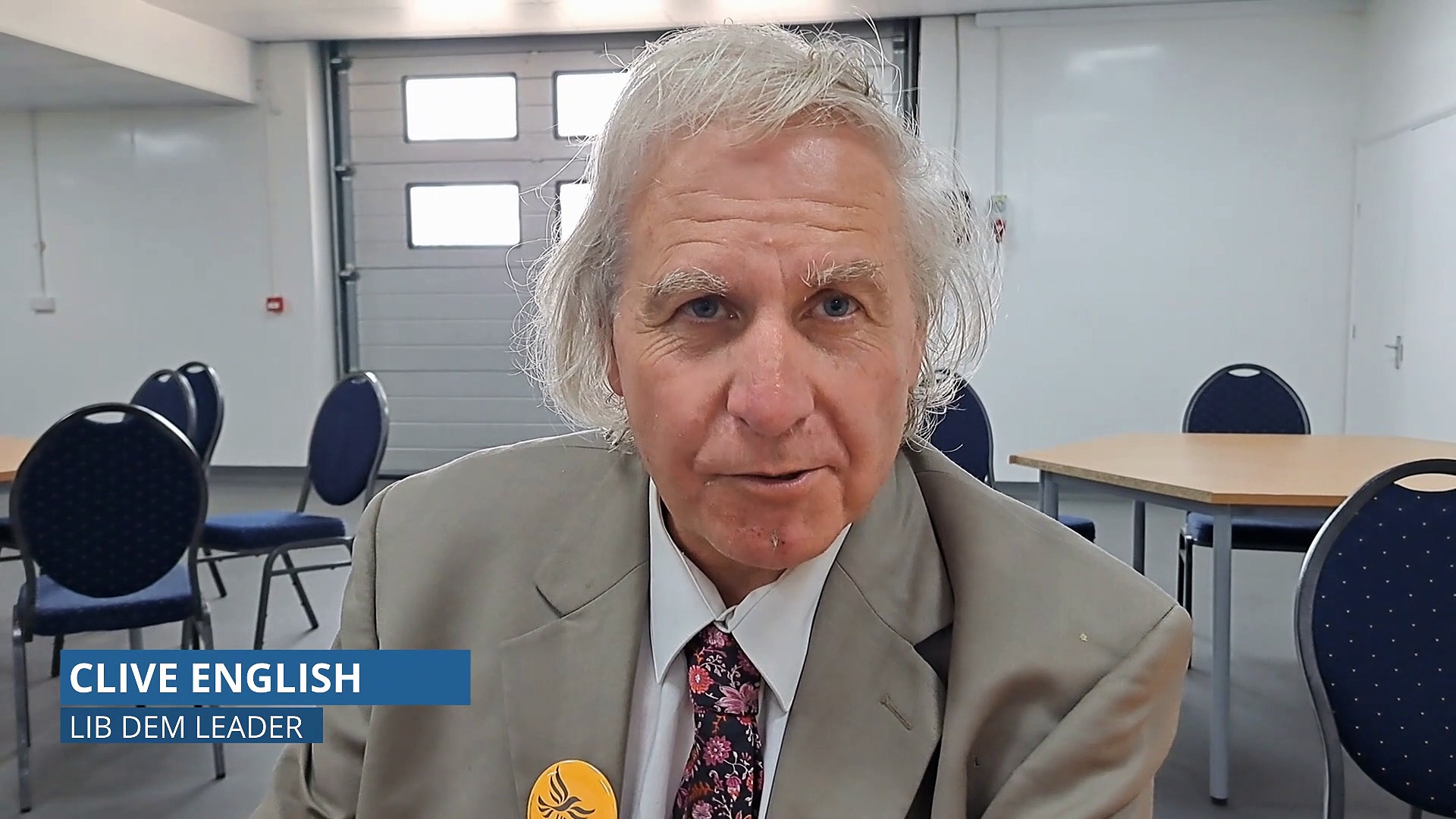 Clive English talking after the Maidstone elections