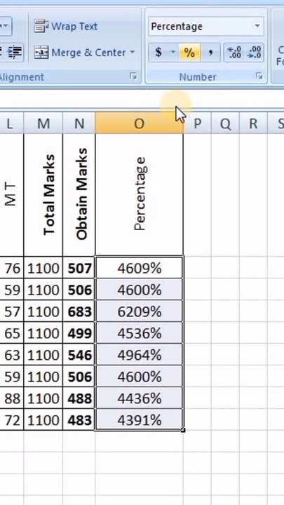 How to add percentage symbol in Ms excel - video Dailymotion
