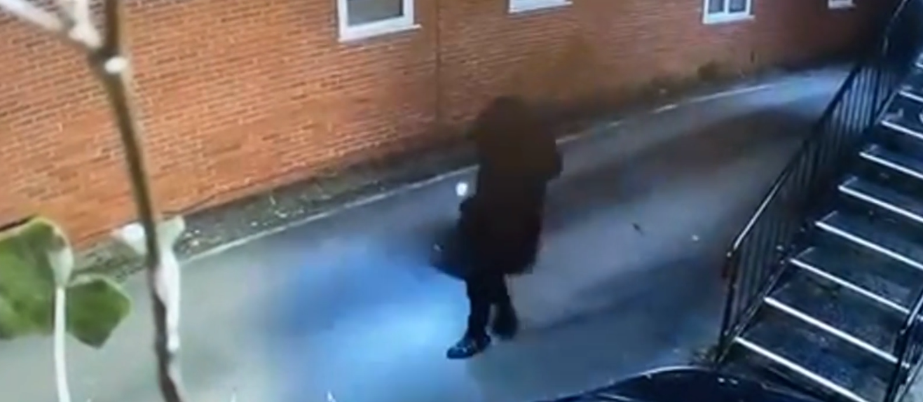 CCTV of tyres slashed. Video: Steph McGrath