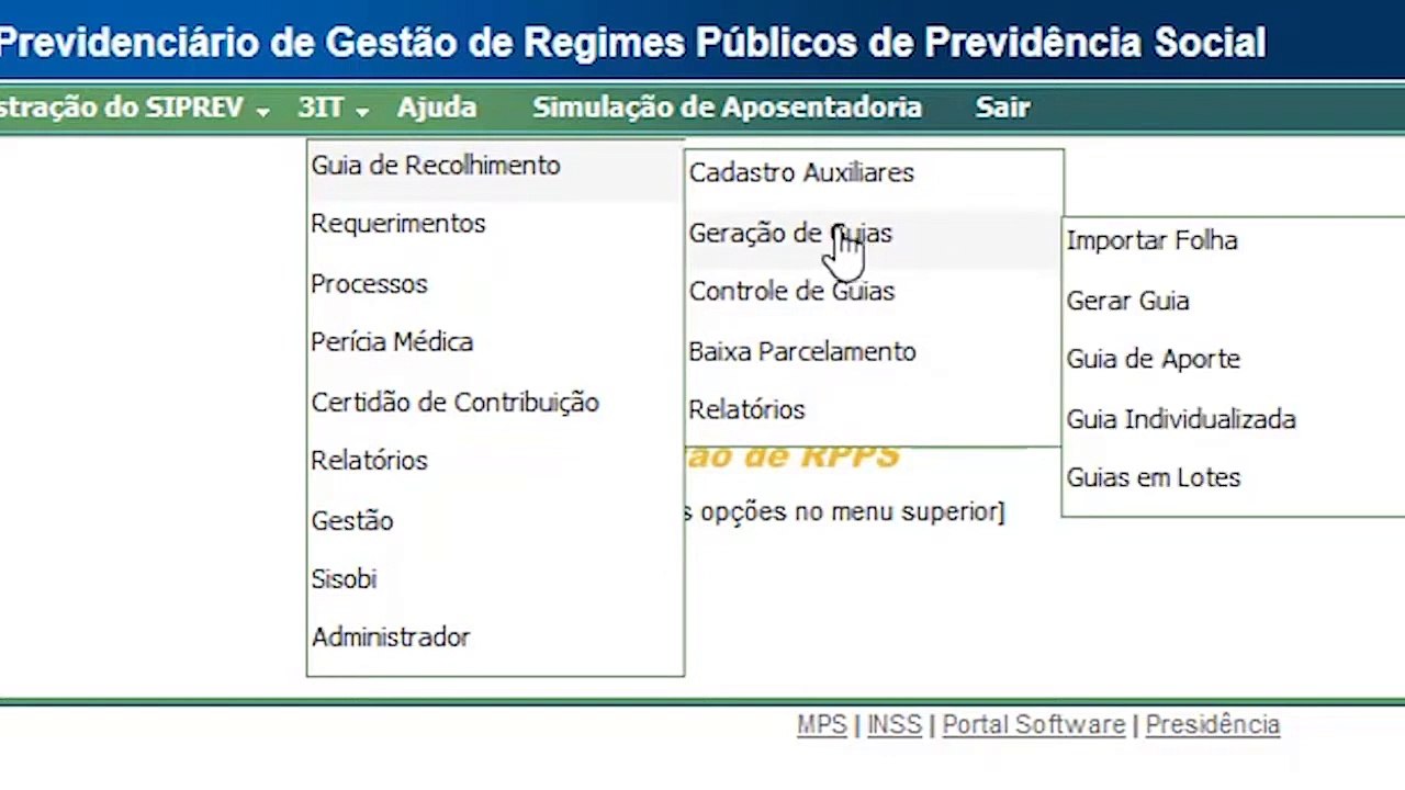 Baixa de Guias de Recolhimento - SIPREV Customizado - Vídeo Dailymotion