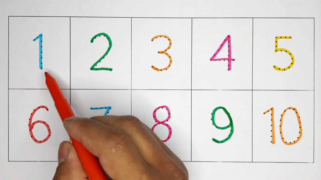 Learn to Write Numbers 1 to 10 | Number for Kids | Numbers Writing ...