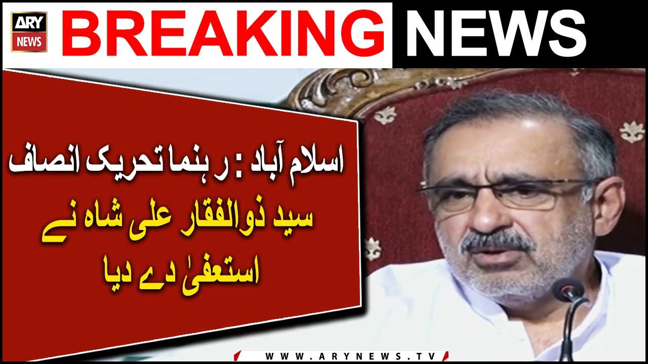 PTI leader Syed Zulfiqar Ali Shah has resigned - video Dailymotion