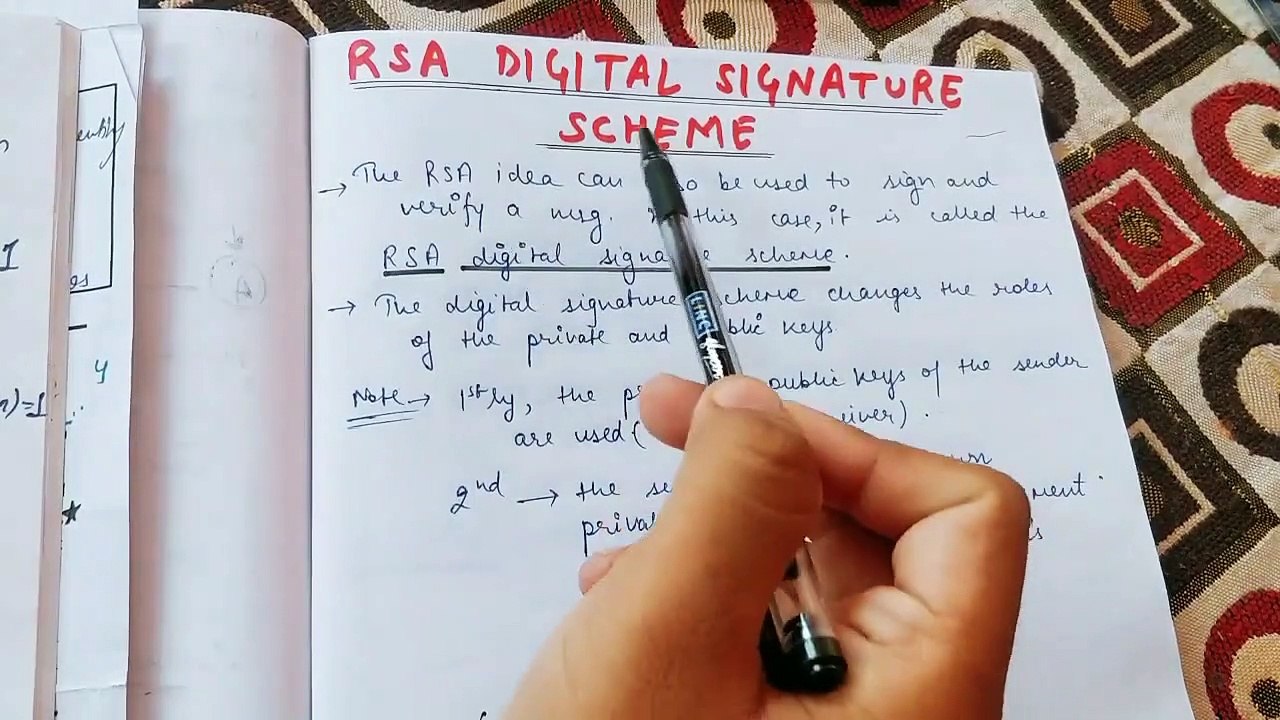 Digital Signature Scheme using RSA concept - video Dailymotion