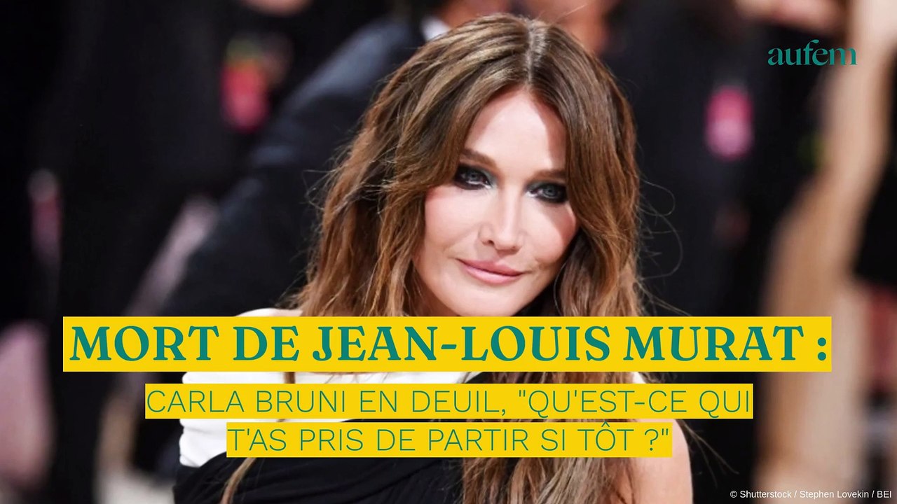Mort de Jean-Louis Murat : Carla Bruni en deuil, "Qu'est-ce qui t'a pris de partir si tôt ...