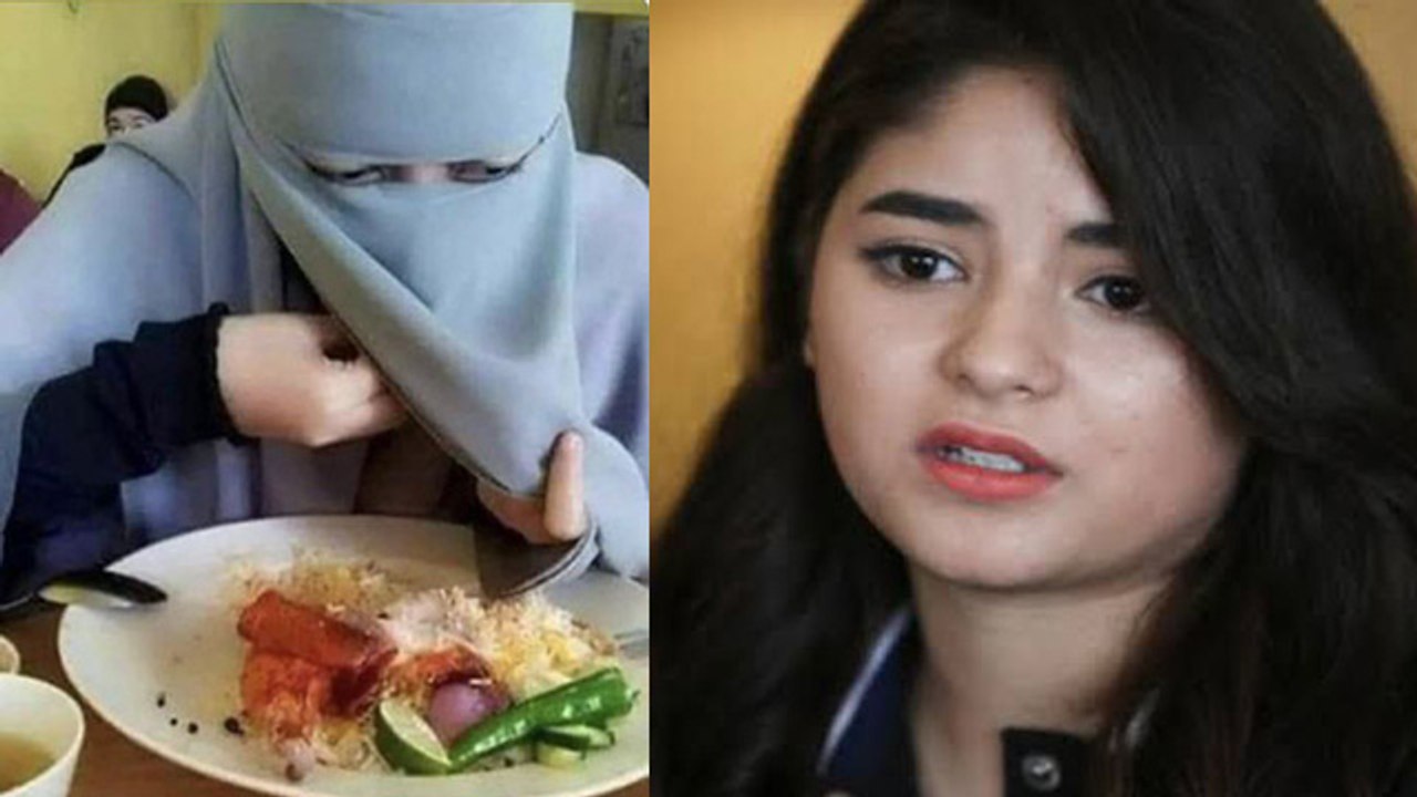 Bollywood Actress Zaira Wasim का Naqab में Eating Food Support Post, Girl के तरीके पे ...