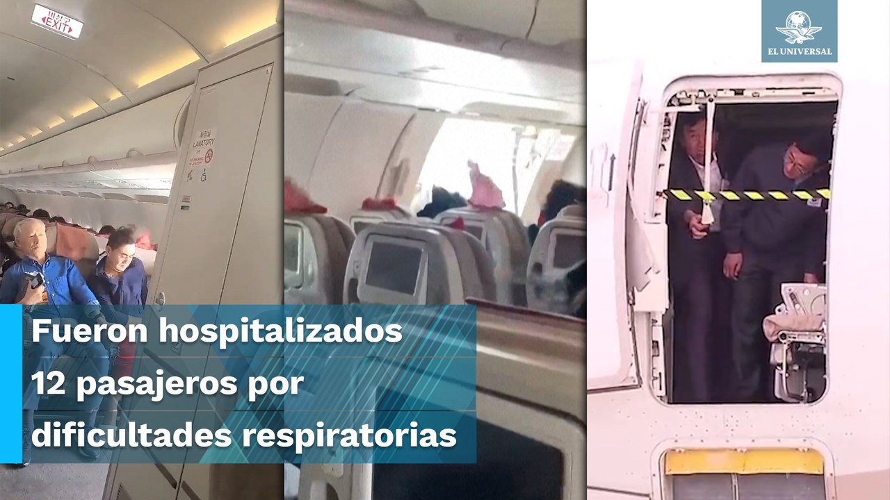En pleno vuelo, pasajero abre la puerta de emergencia de un avión en Corea del Sur - Vídeo ...
