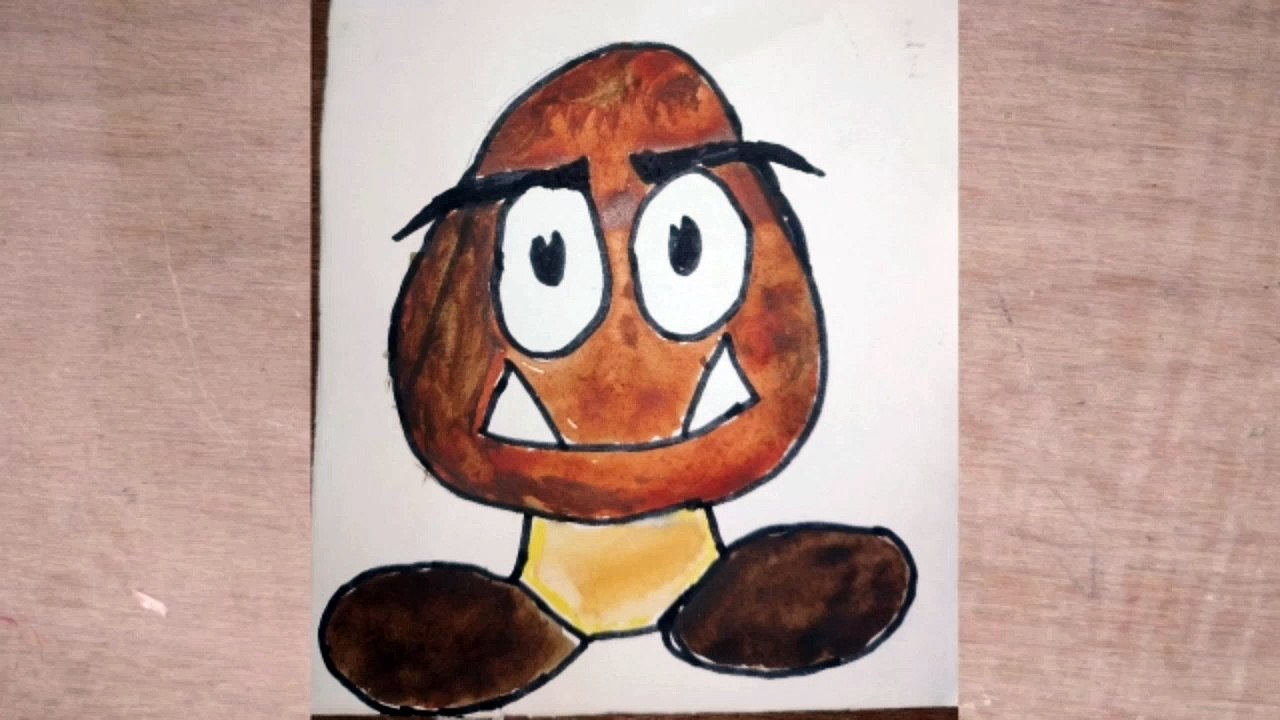 How to draw Goomba(Super Mario) - video Dailymotion