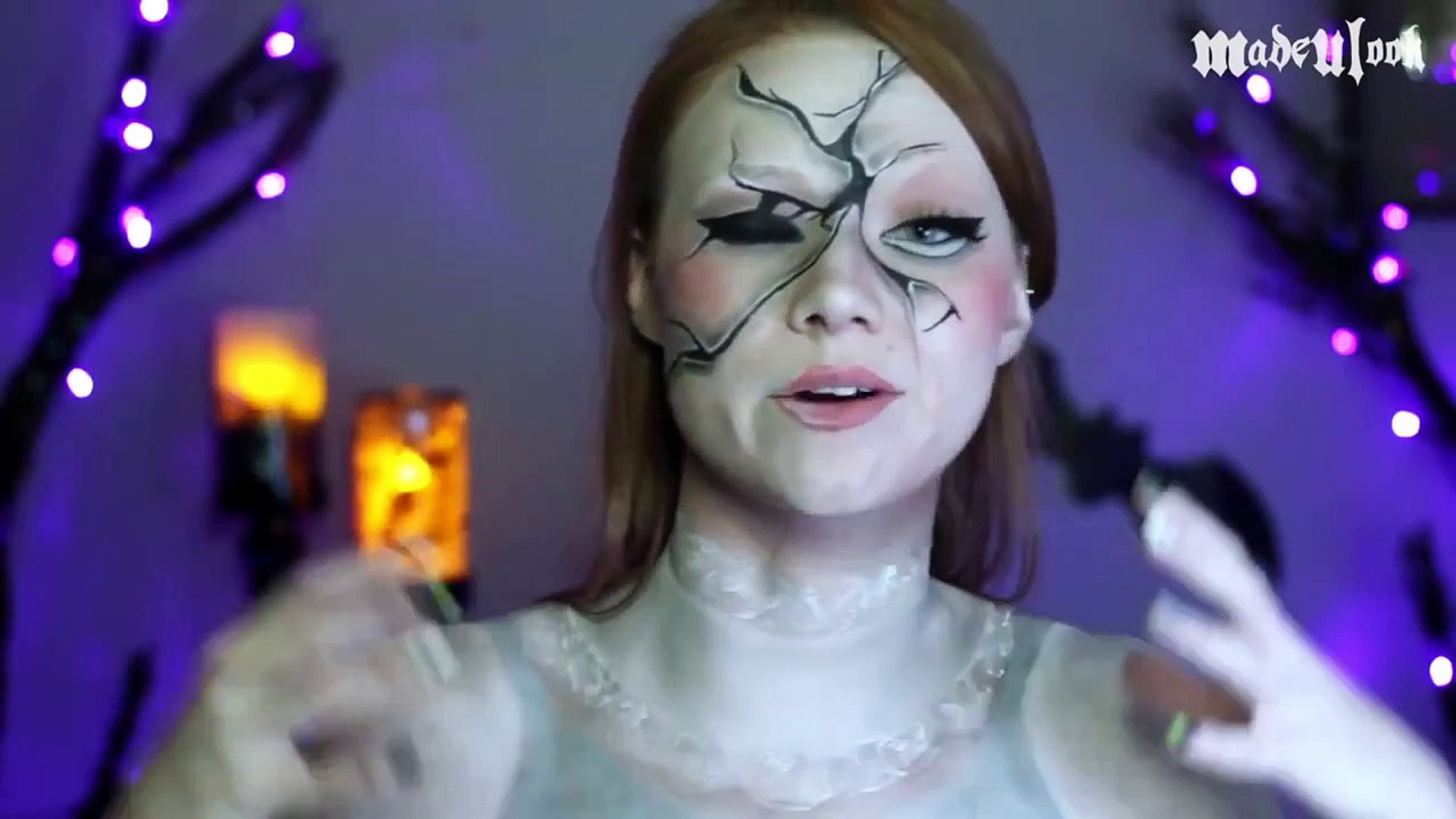 Creepy Cracked Doll Makeup