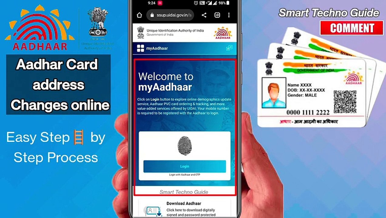 Aadhar Card Address Change Online 2023 | Aadhar Card Me Address Update Kaise Kare - video ...