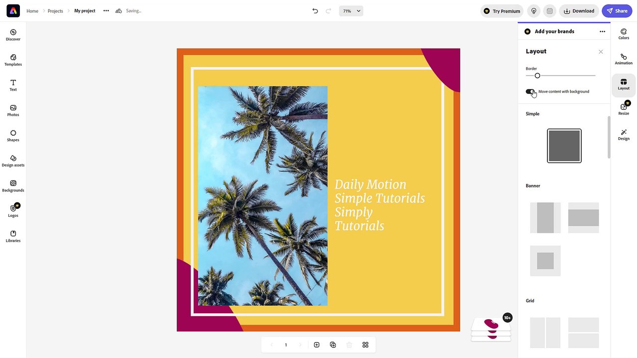 Adobe Express Course Section 22 Layout Options - video Dailymotion